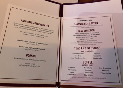 アニヤ・ハインドマーチのカフェ「Anya Cafe」でアフタヌーンティー | Lazybones in the UK